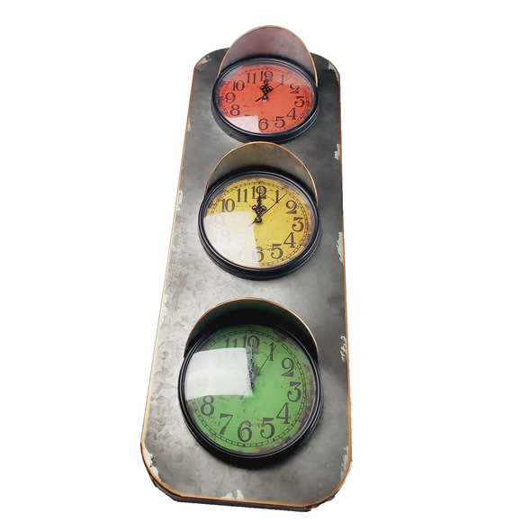 At Home | Wall Decor | At Home Traffic Light Clock Home Decor Large ...